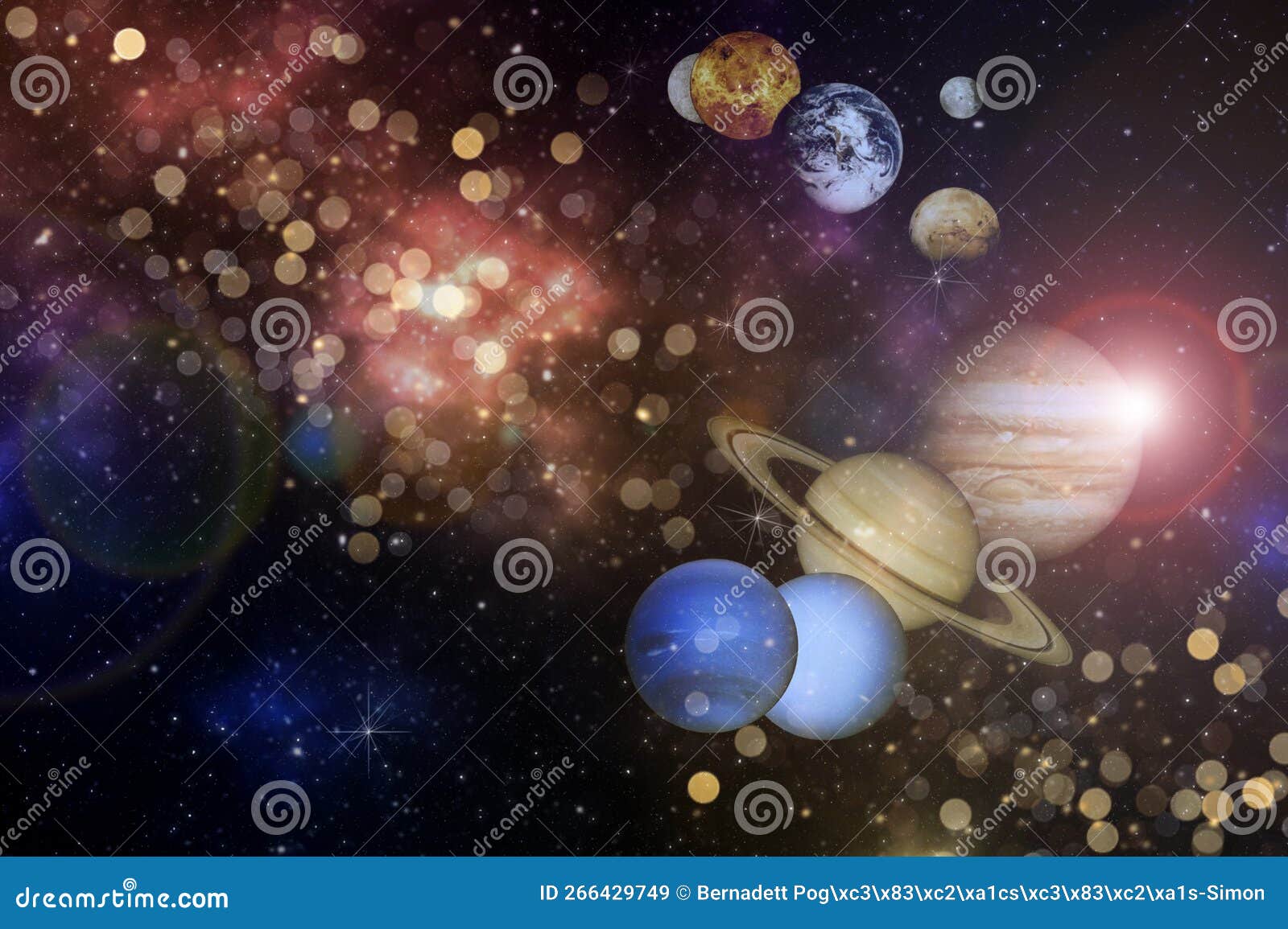 Planets in the Row Solar System in the Starry Universe with Copy Space ...