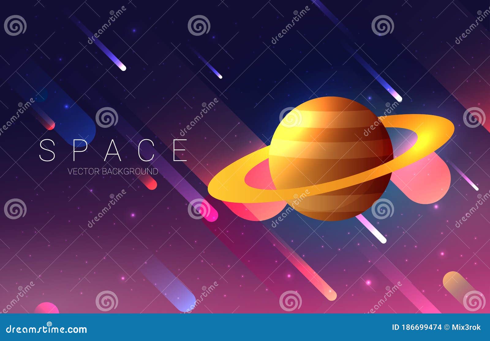 Planets Set of the Solar System. Simple Flat Stock Vector ...