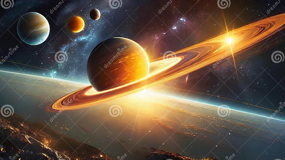 Planets in the Solar System, Displaying Each Planets Unique Features ...