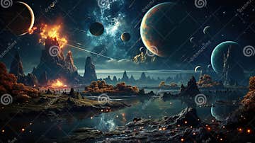 Planets of the Solar System Stock Illustration - Illustration of ...