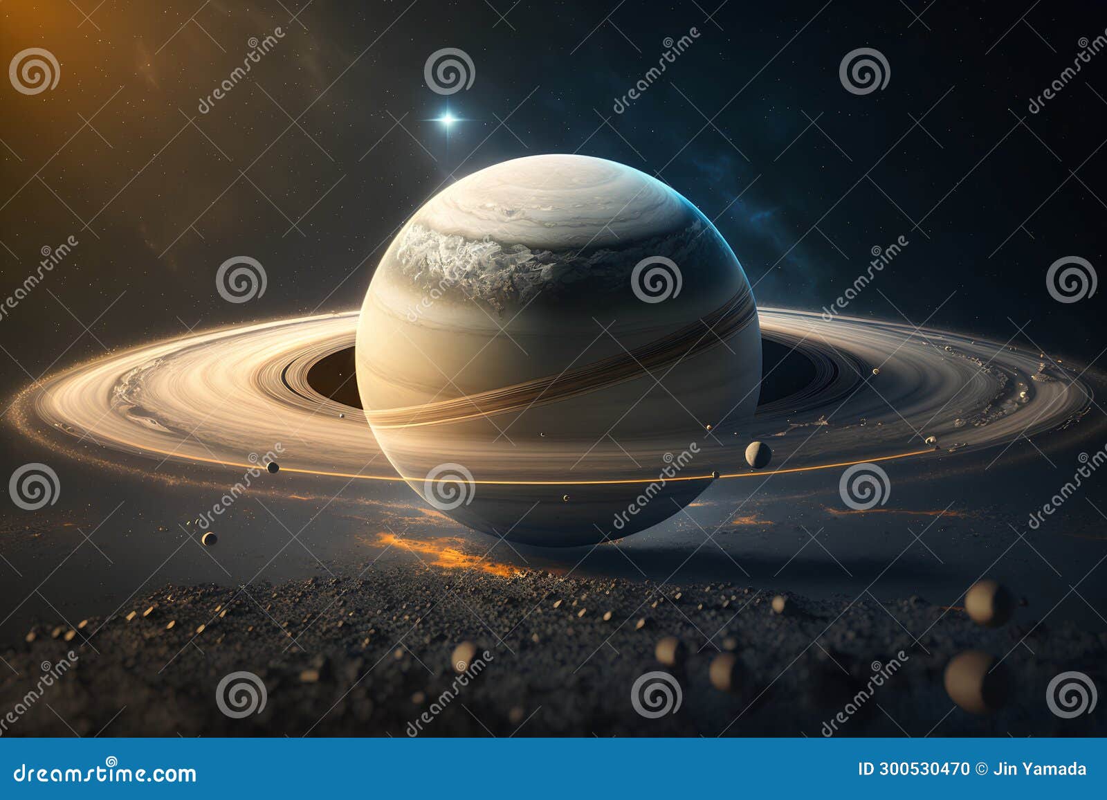 Planets in Solar System. Science Fiction Art Stock Illustration ...