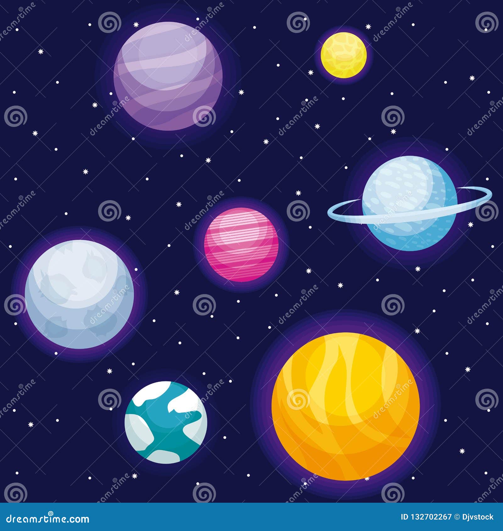 Planets Space Universe Icon Stock Vector - Illustration of abstract ...