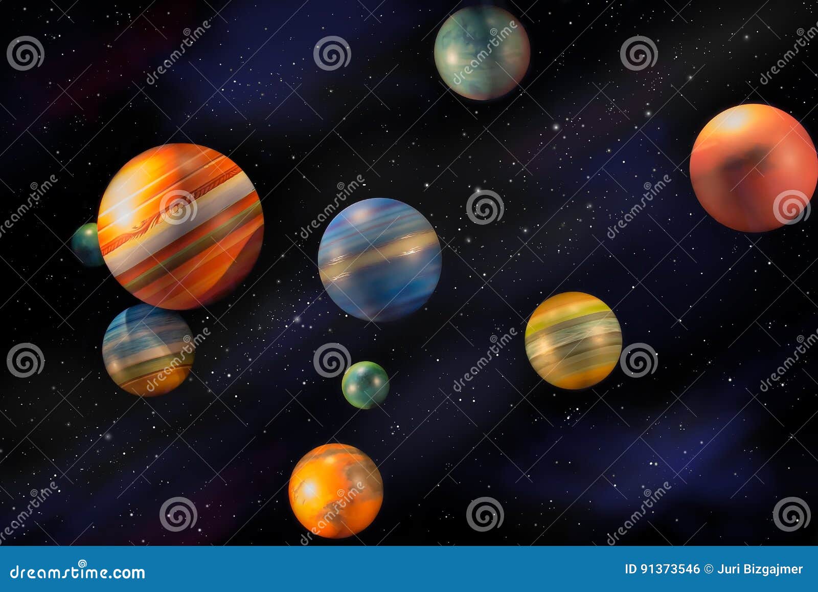 Planets in space universe stock photo. Image of large - 91373546