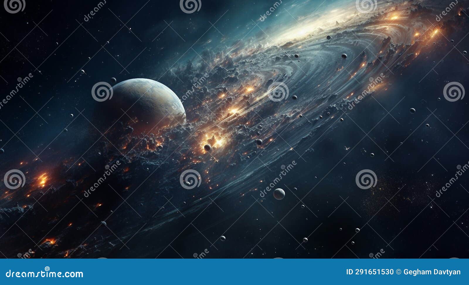 Space Galaxy Background, Background with Space and Planets, Planets in ...