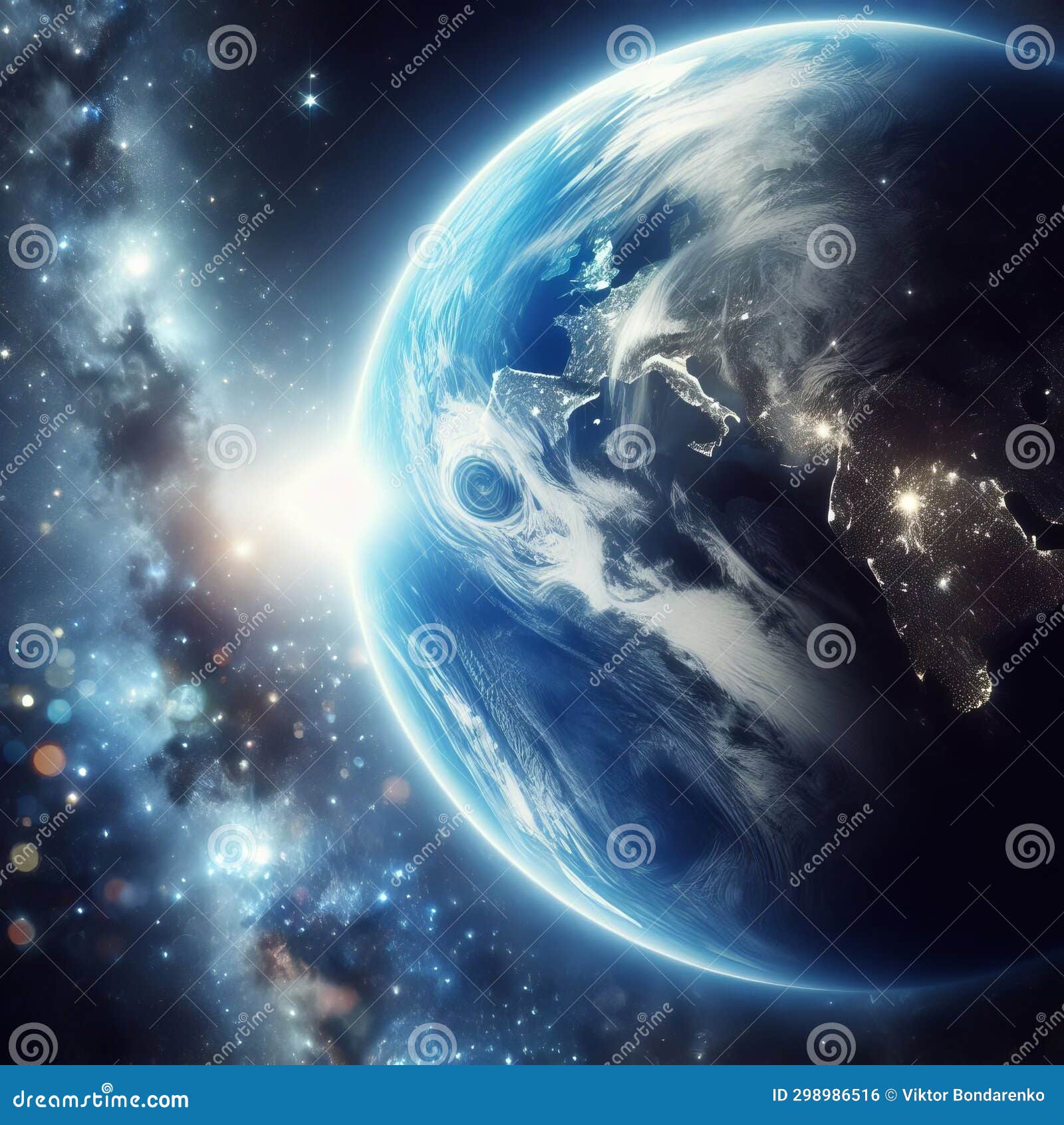 Planets and Stars in Space, Space Objects Stock Photo - Image of ...