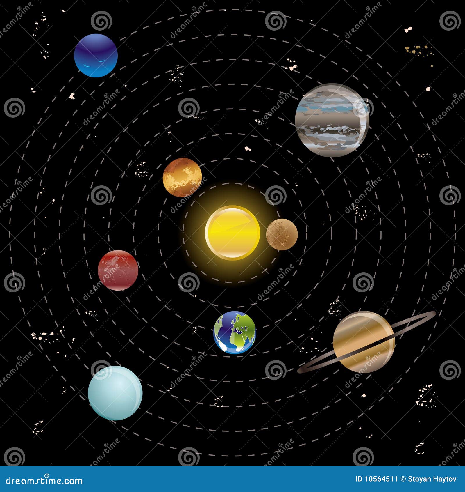 Planets and Sun from Our Solar System Stock Vector - Illustration of ... Planets and Sun from Our Solar System Stock Vector - Illustration of ...