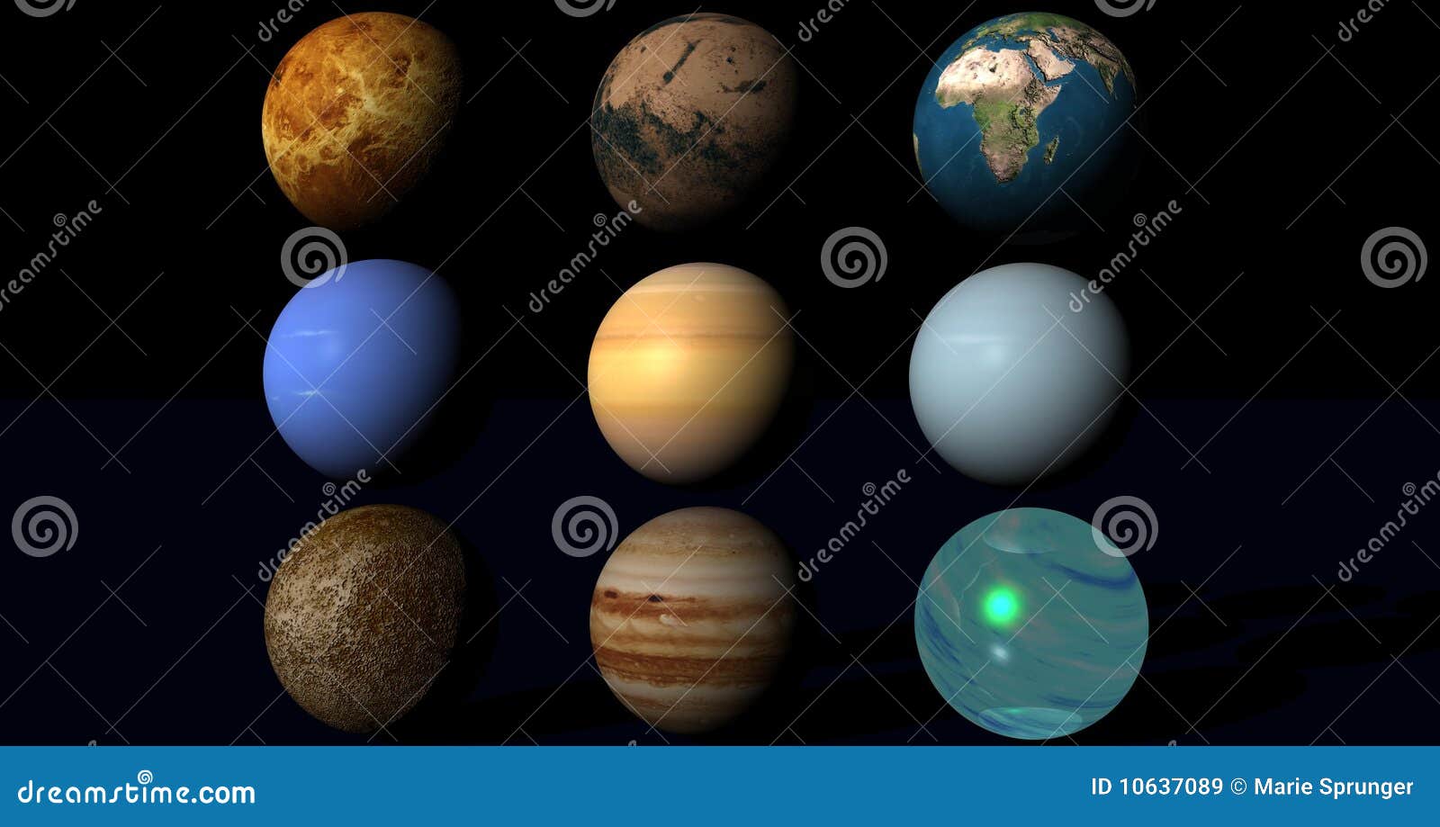 Planets In Univers Royalty Free Stock Images - Image: 10637089