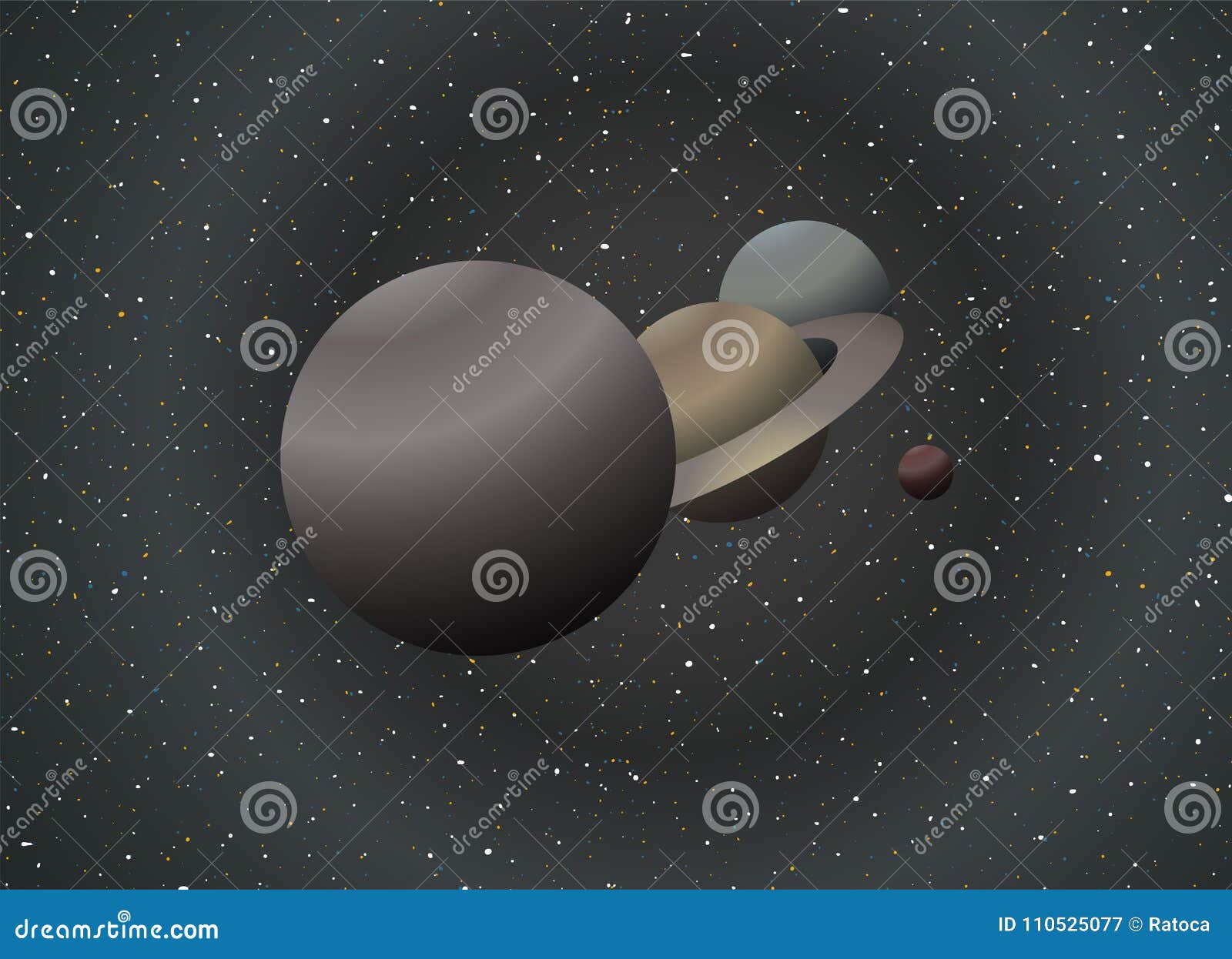 Planets in universe design stock vector. Illustration of planets ...