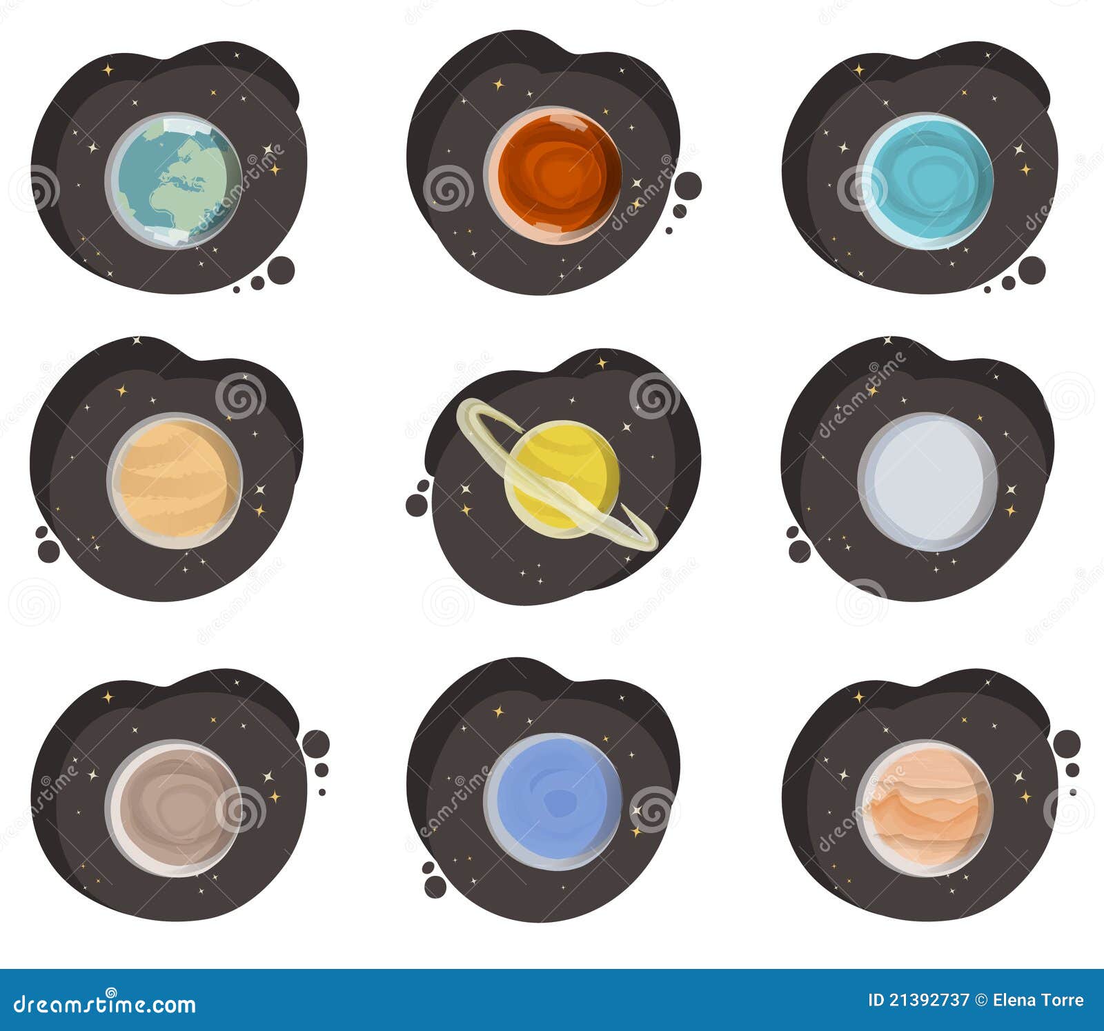 Planets vector stock vector. Illustration of mars, astronomy - 21392737