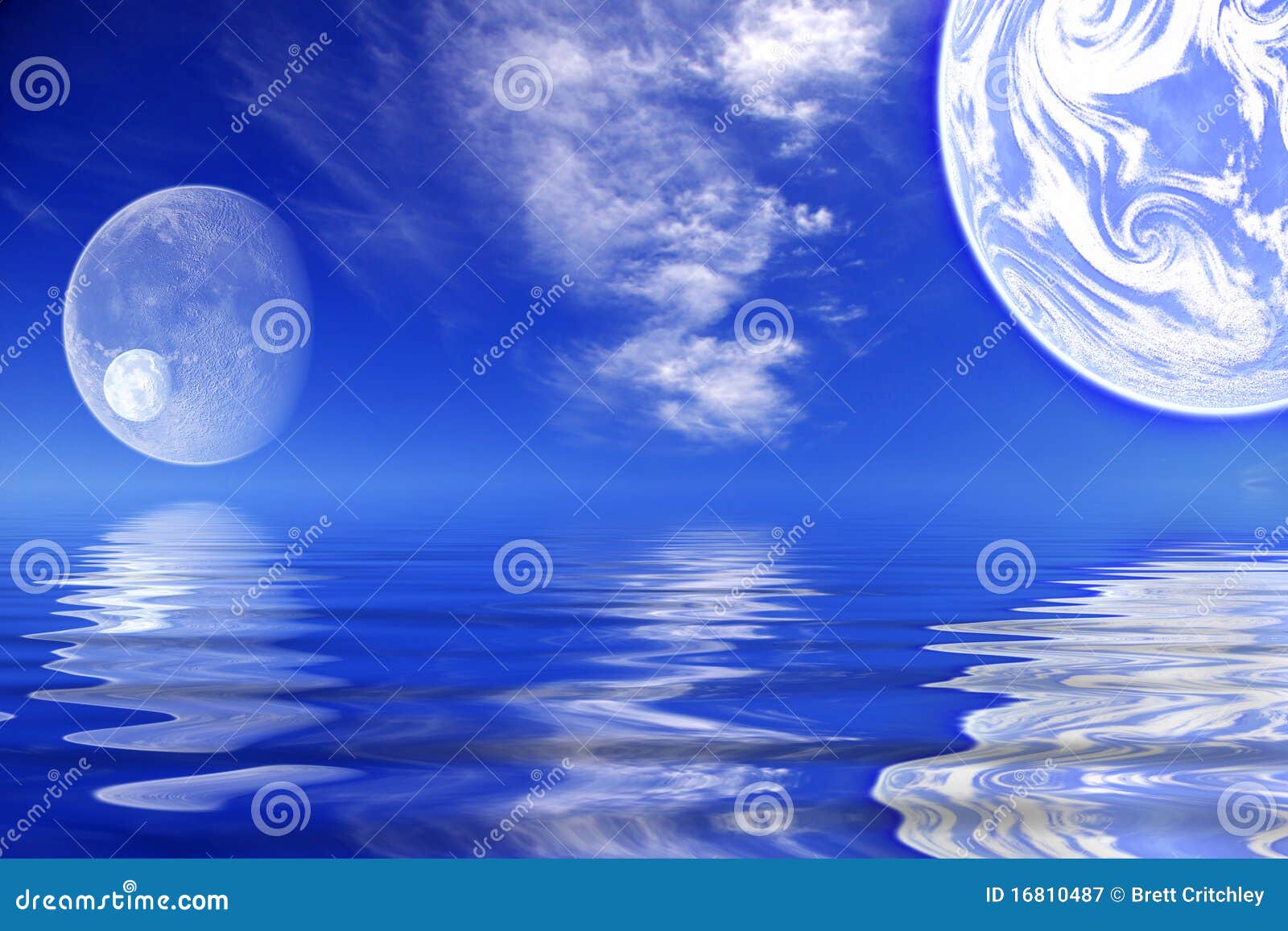 Planets / worlds water stock illustration. Illustration of beauty ...