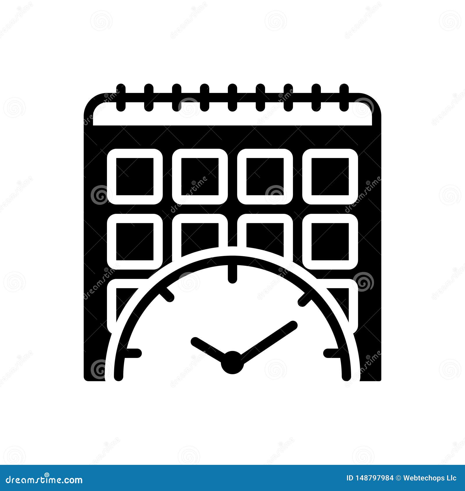 Black Solid Icon for Planification, Project and Progress Stock Vector ...