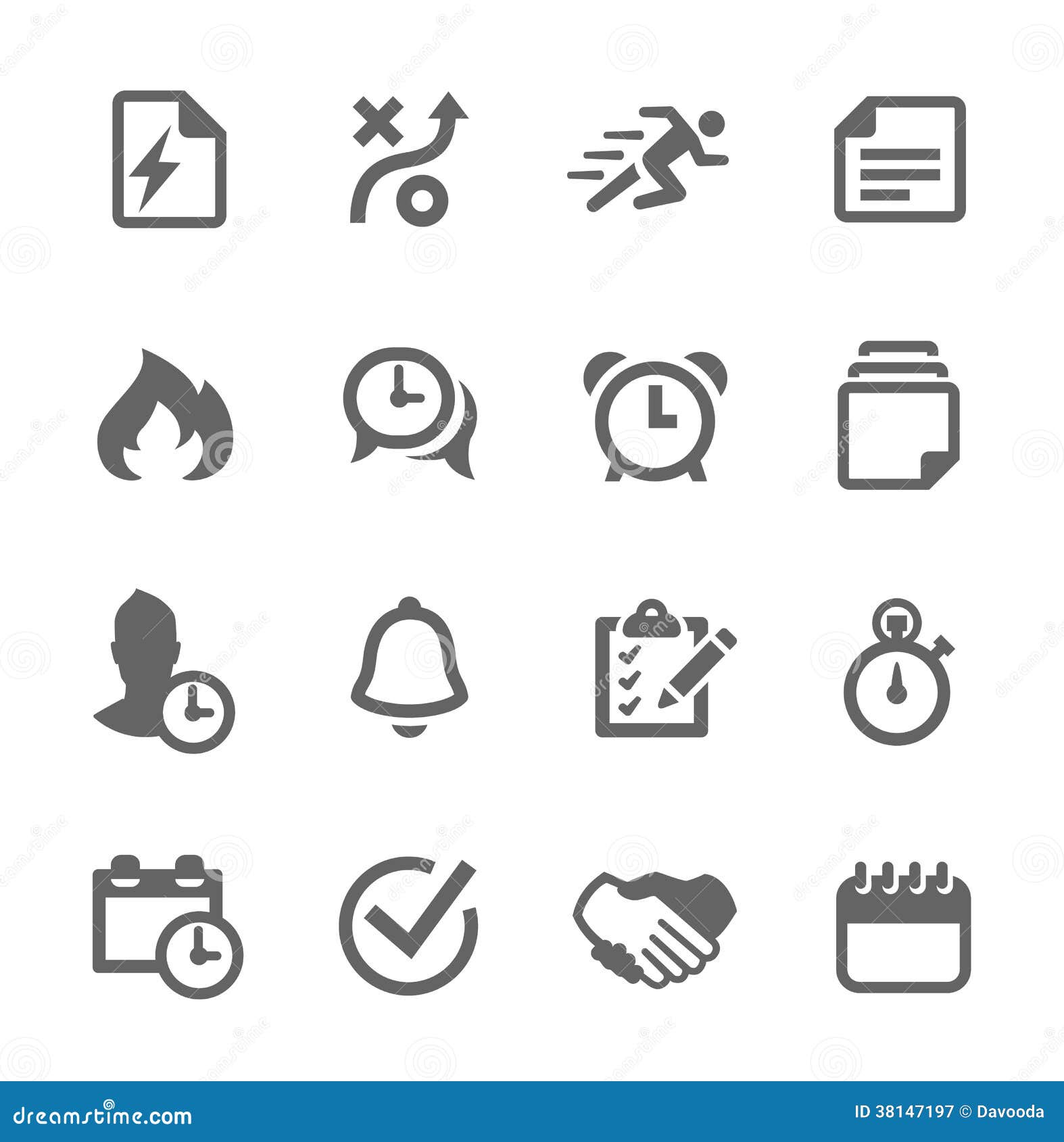 Planing and Organization Icons Stock Vector - Illustration of ...