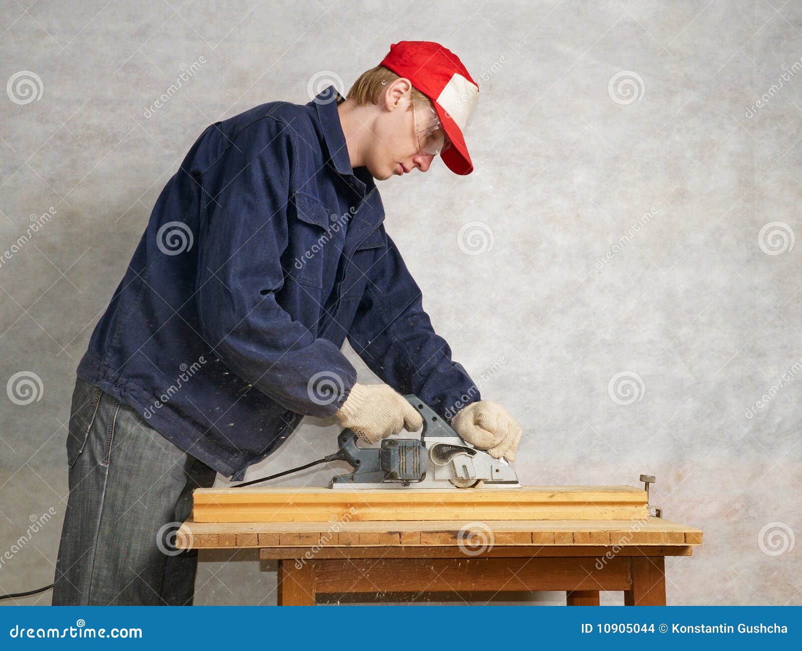 Planing the wood stock photo. Image of rotation, power - 10905044
