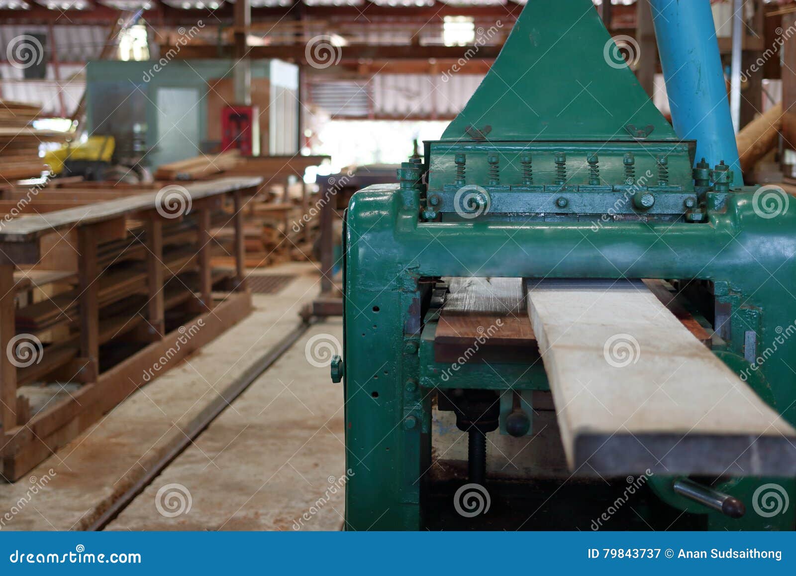 Planing of Wood Machine in Workshop Stock Image - Image of craftsman ...