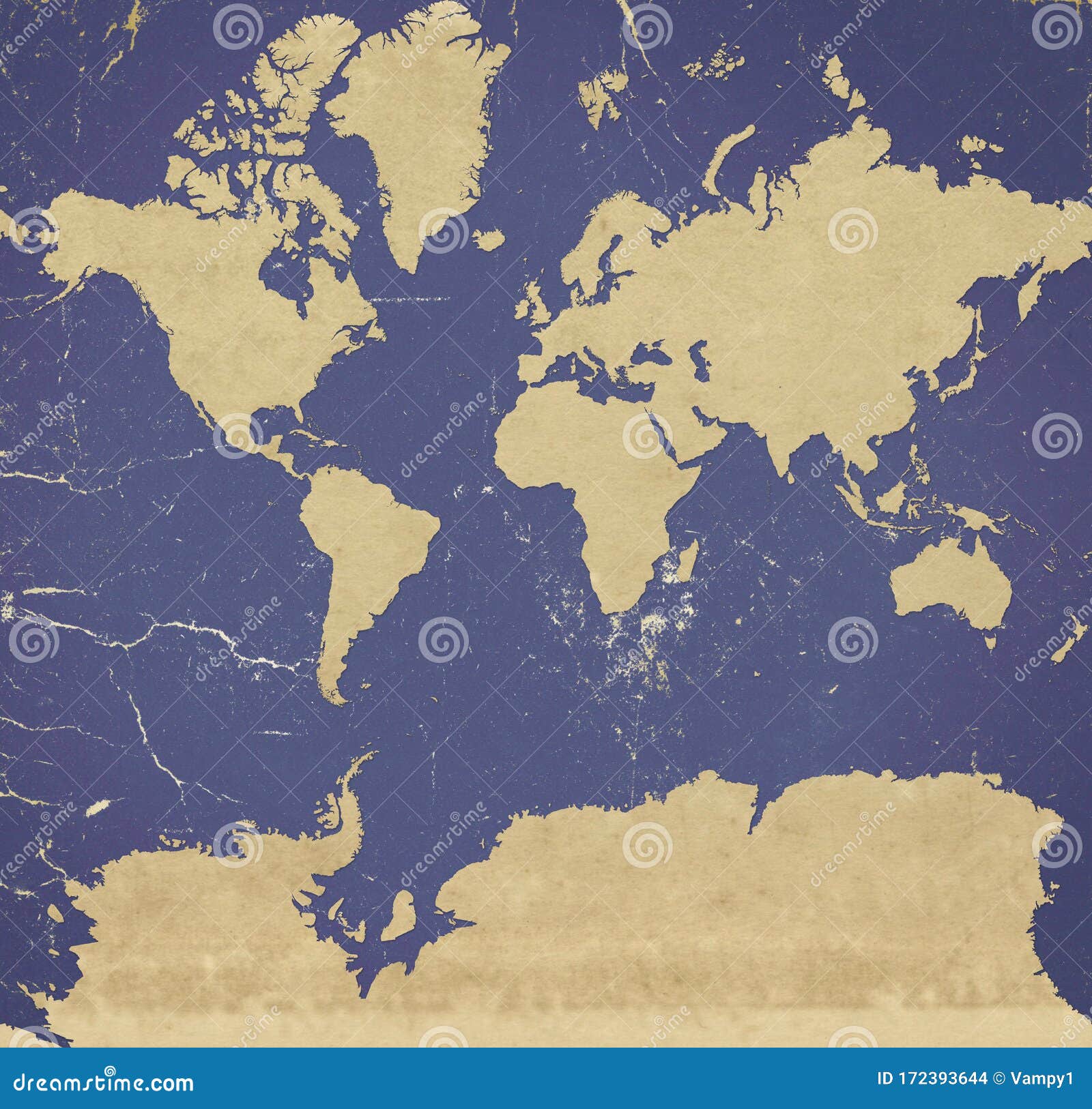 Planisphere of the World Ultra Defined Stock Illustration ...