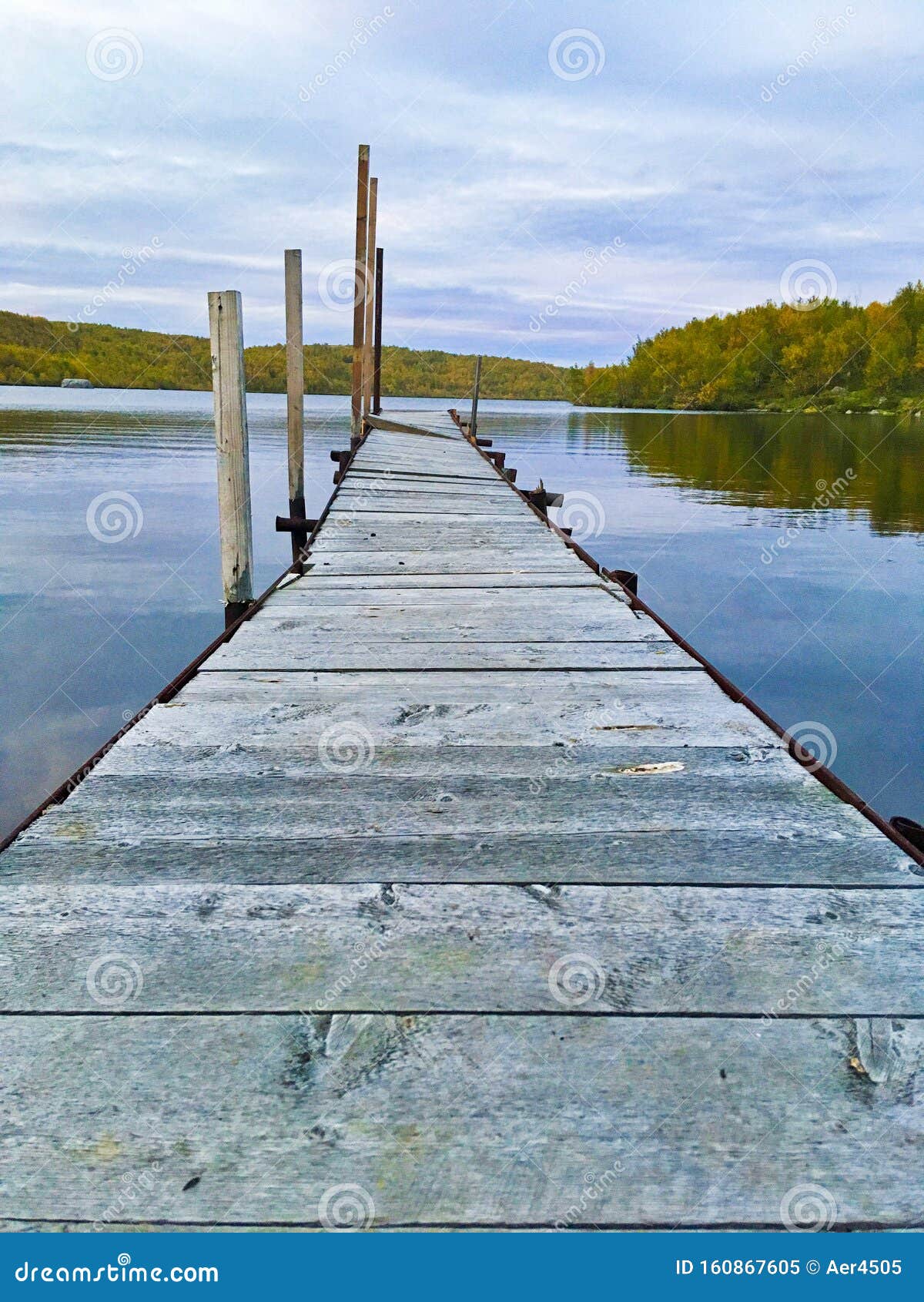 Plank Boat Pier on the Lake Stock Image - Image of captain, sail: 160867605