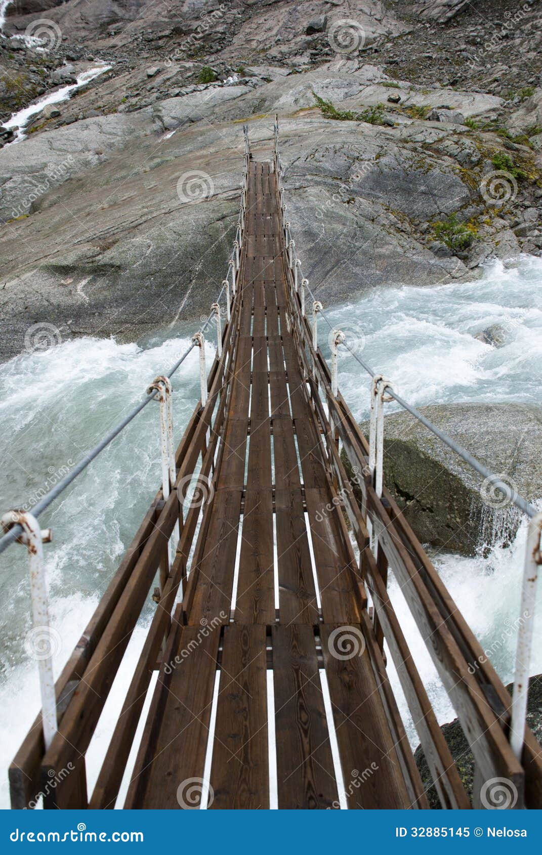 Plank bridge over a river stock image. Image of path - 32885145