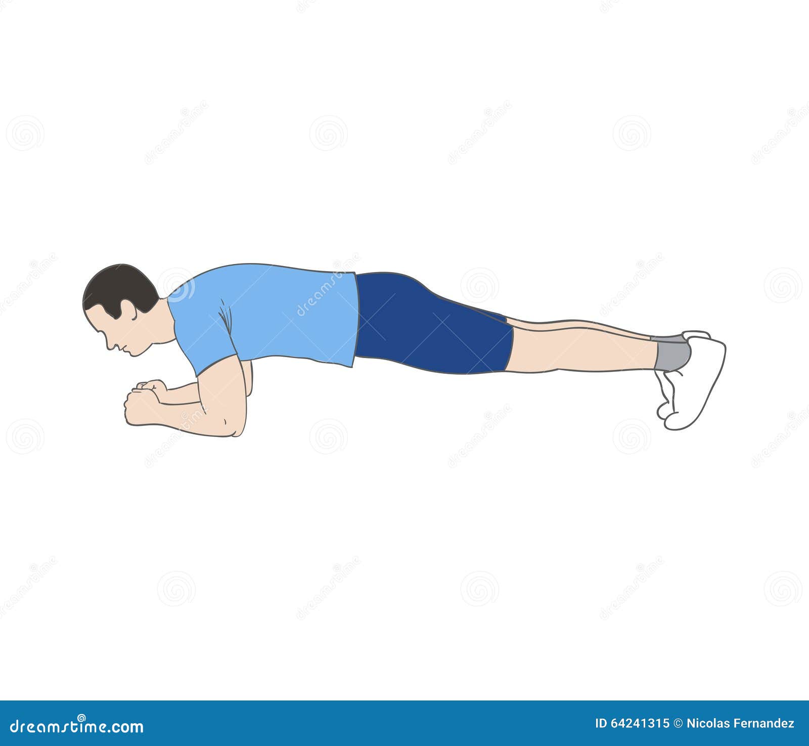 Plank stock illustration. Illustration of health, sport - 64241315