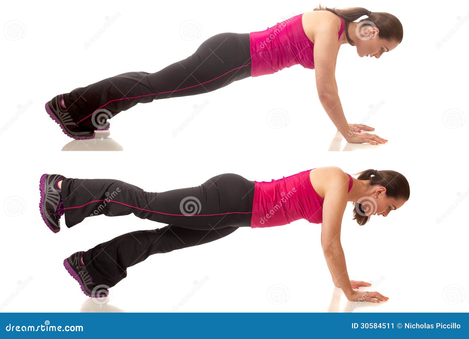 Plank Exercise stock image. Image of series, studio, shot - 30584511
