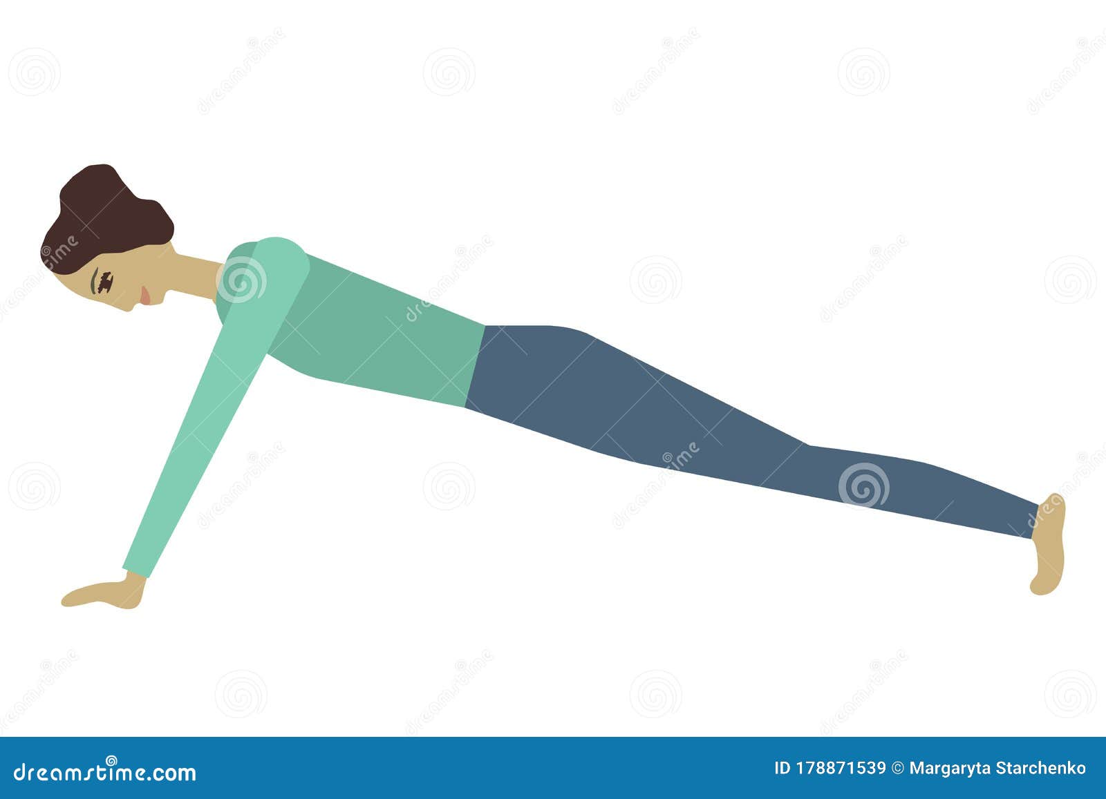 Plank Exercise Vector Stock Vector Illustration Of Icon 178871539