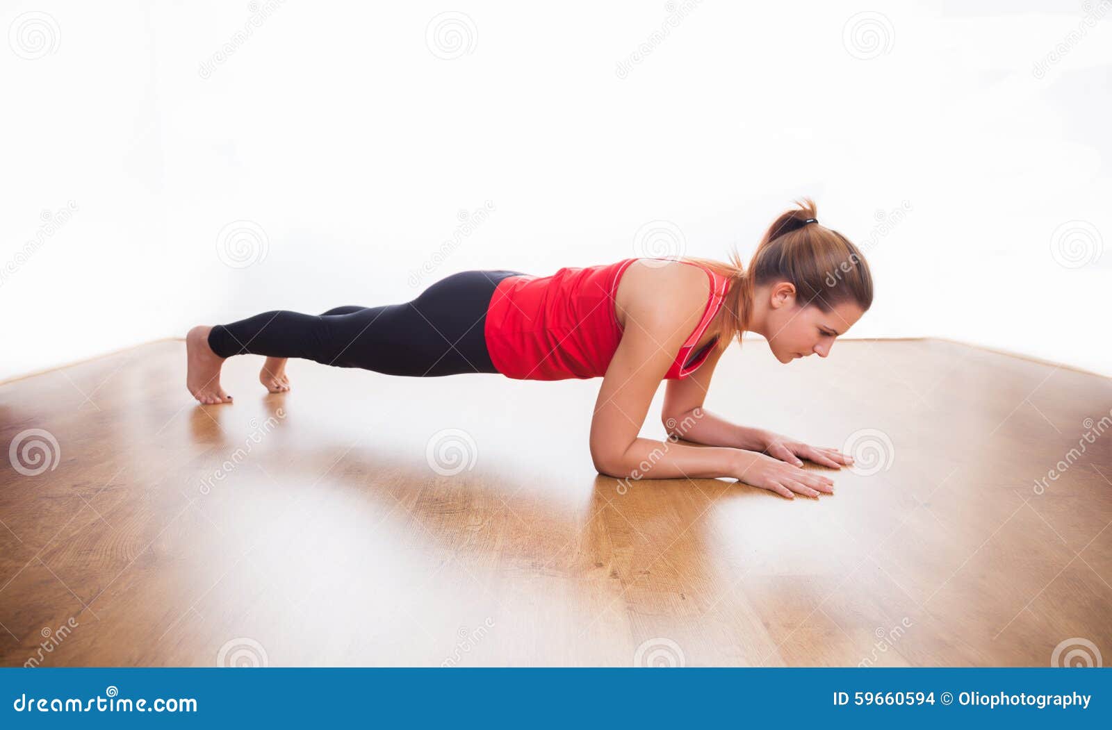 Plank exercise stock photo. Image of vitality, studio - 59660594