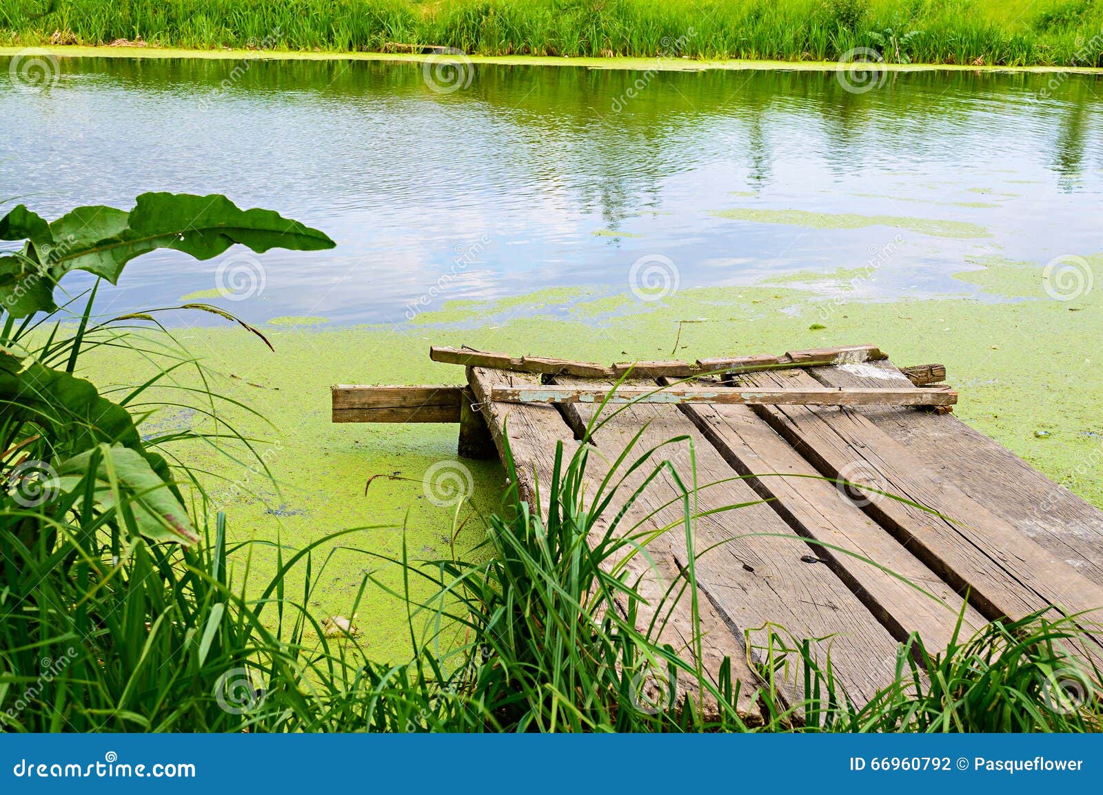 Planked footway stock photo. Image of blue, landscapes - 66960792