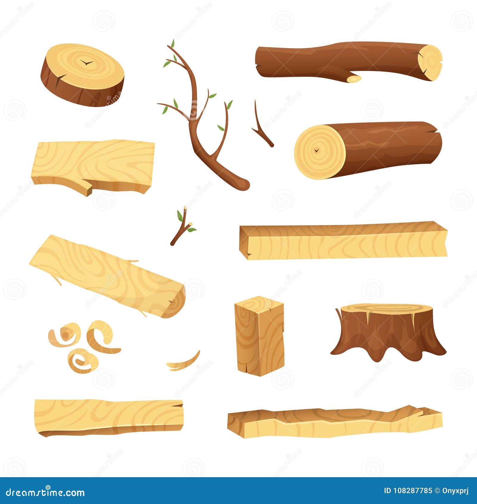 Planks from Trees and Different Wood Elements for Production Industry ...