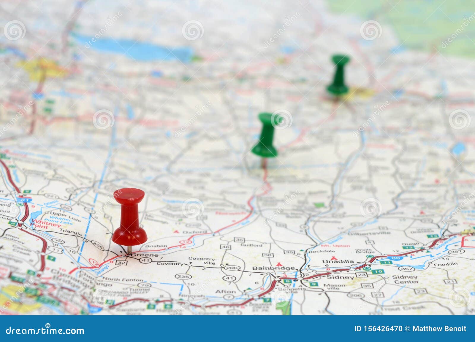 Planned Travel Route stock photo. Image of tack, destination - 156426470