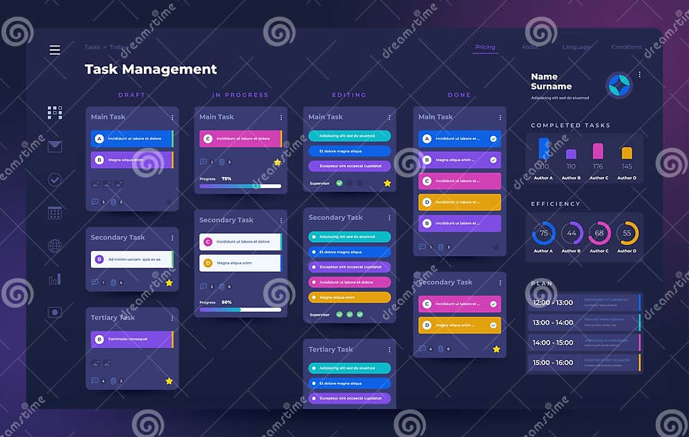 Planner App UI. Task Manager and Project Organizer with Dashboard and ...