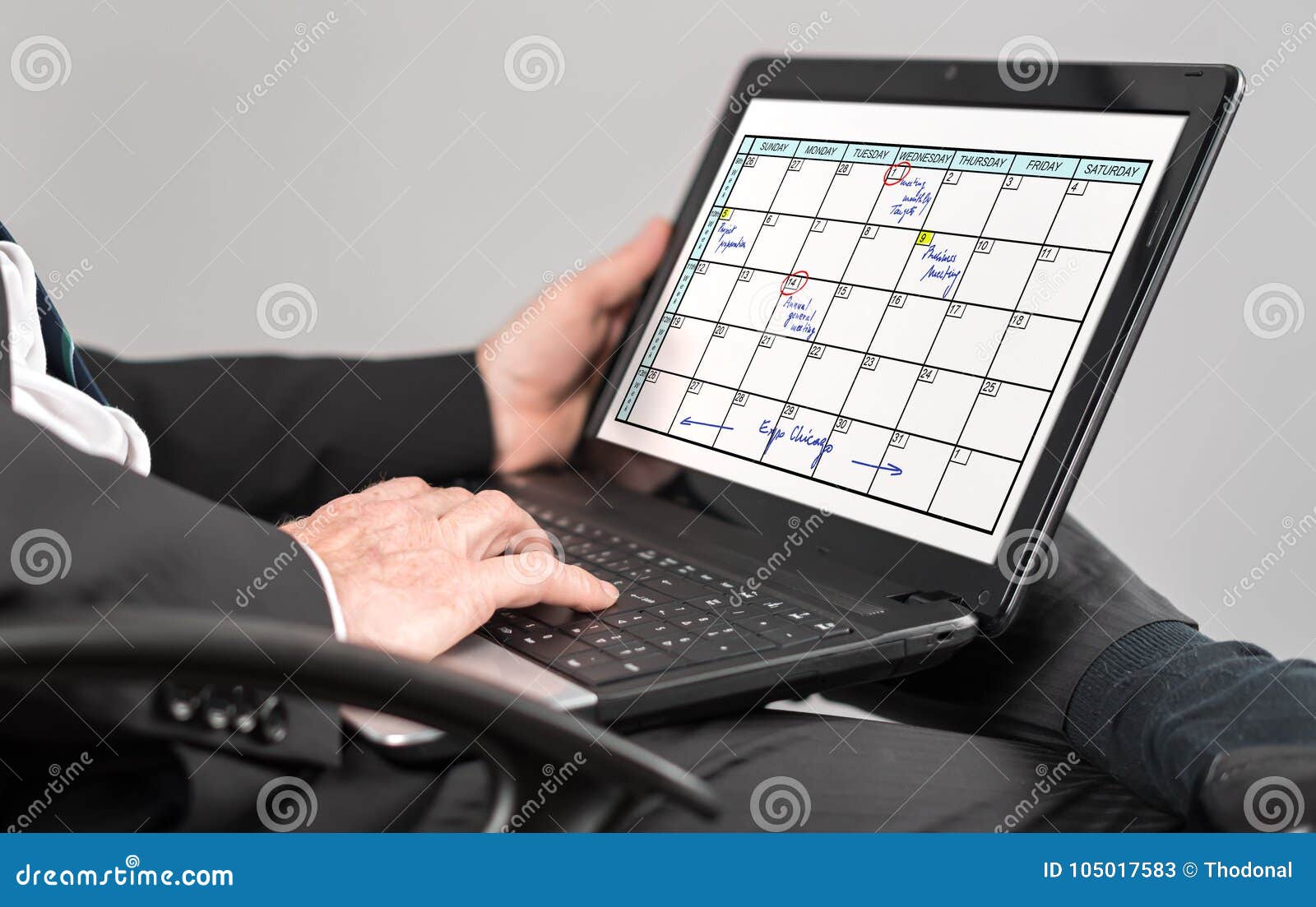 Planner Concept on a Laptop Stock Image - Image of remind, laptop ...