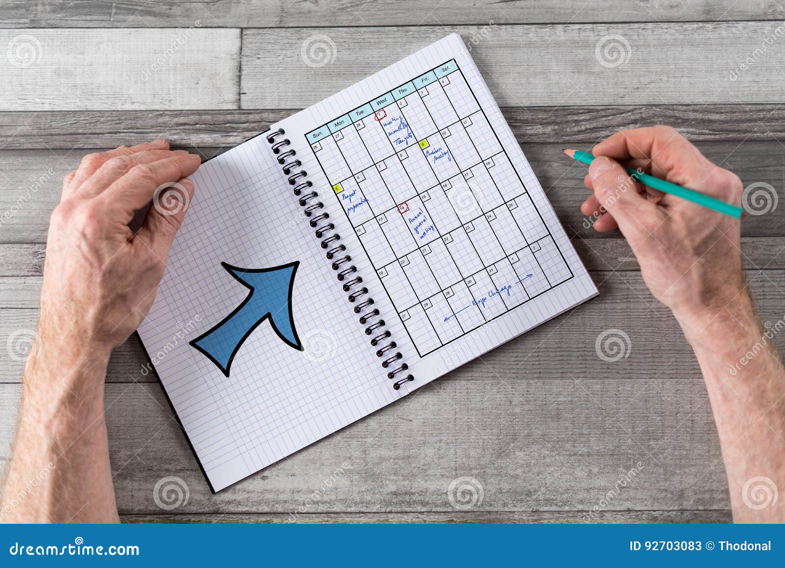 Planner Concept on a Notepad Stock Image - Image of management ...