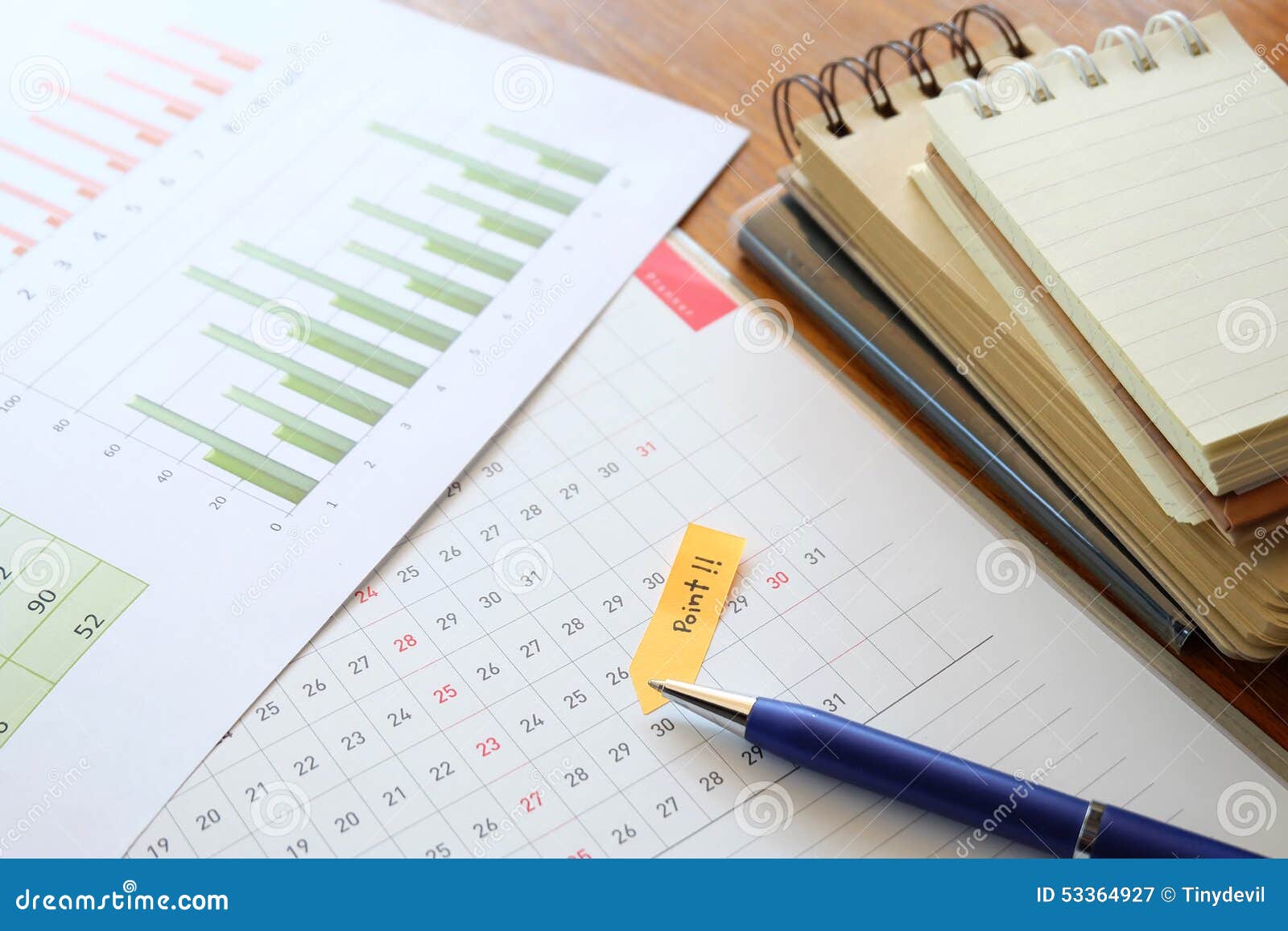 Planner and graph stock image. Image of graph, diagram - 53364927