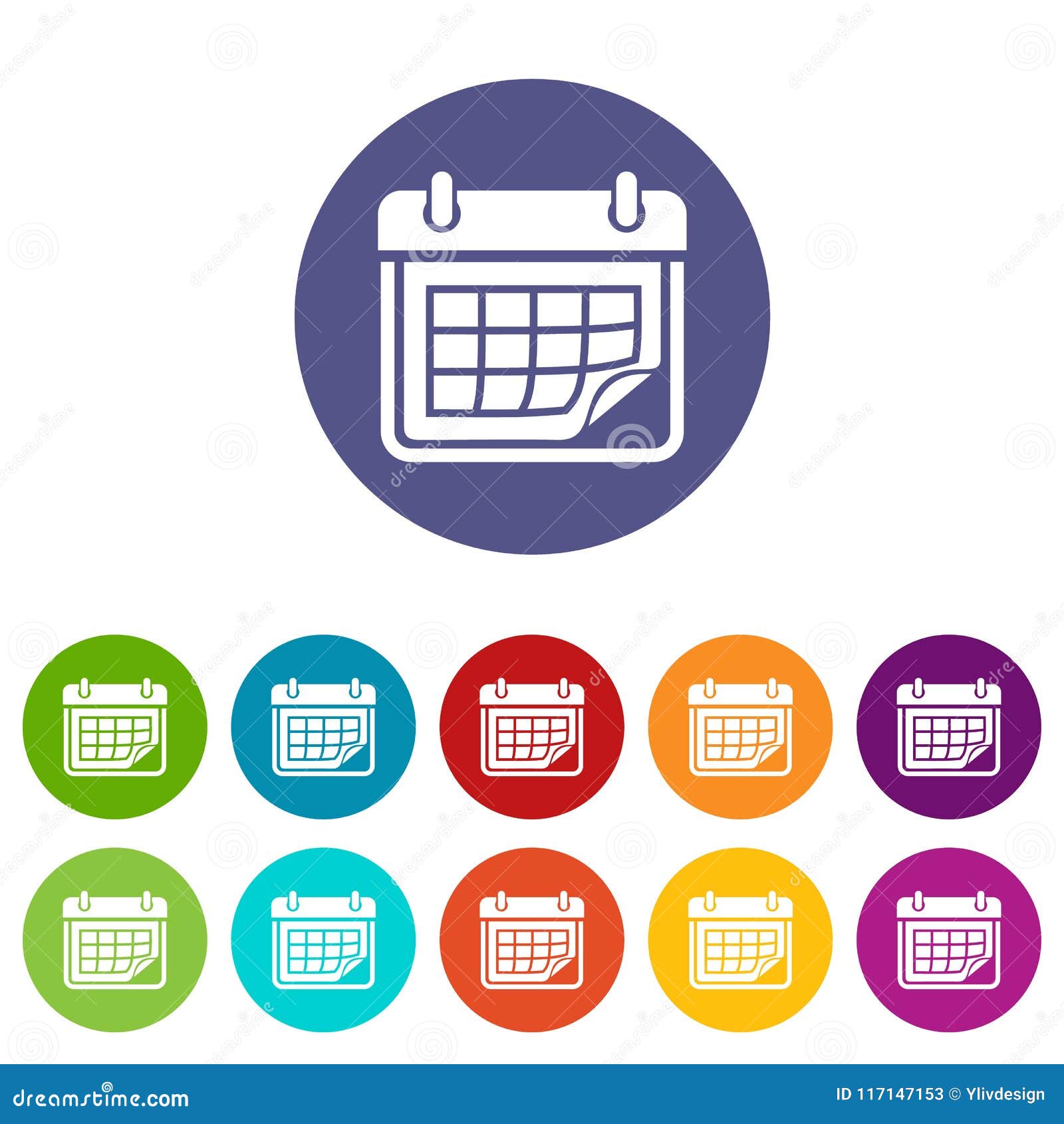 Planner icon, simple style stock vector. Illustration of date - 117147153