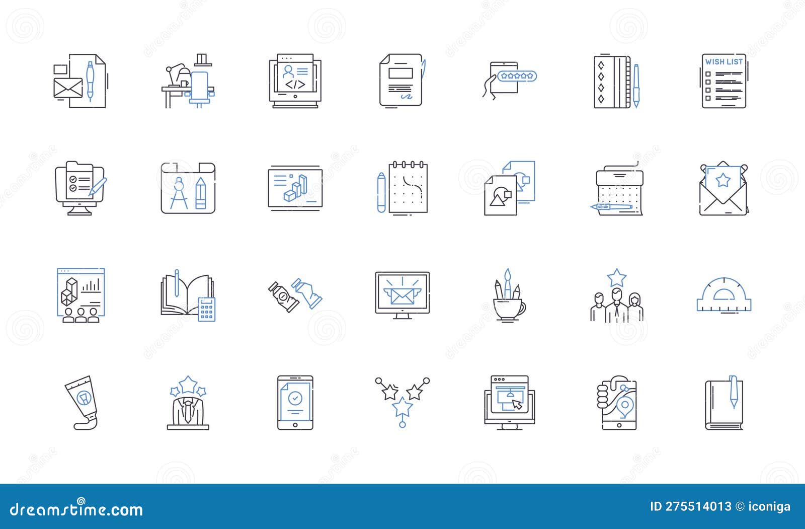 Planner Line Icons Collection. Organize, Efficiency, Schedule ...