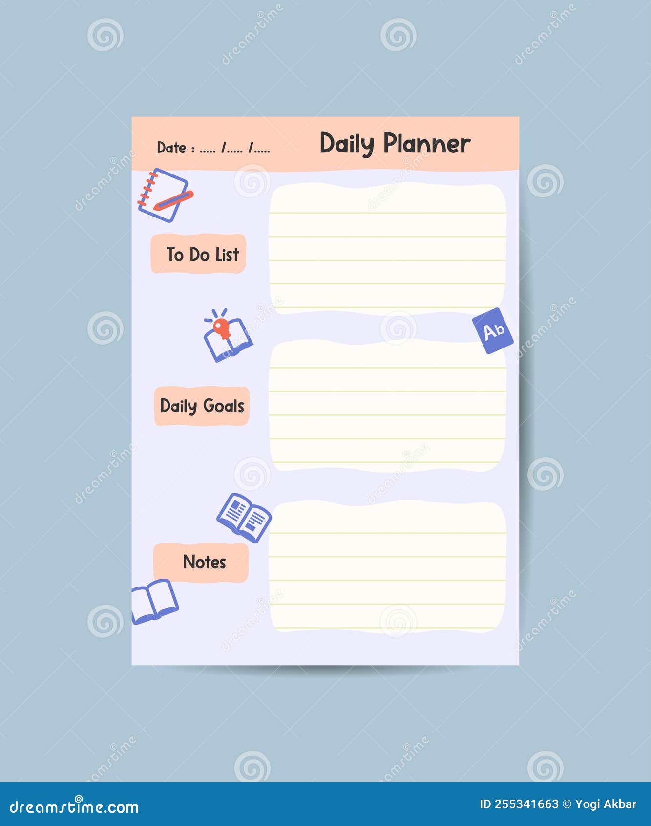 Daily Planner Note Paper To Do List Stickers Templates Decorated by ...