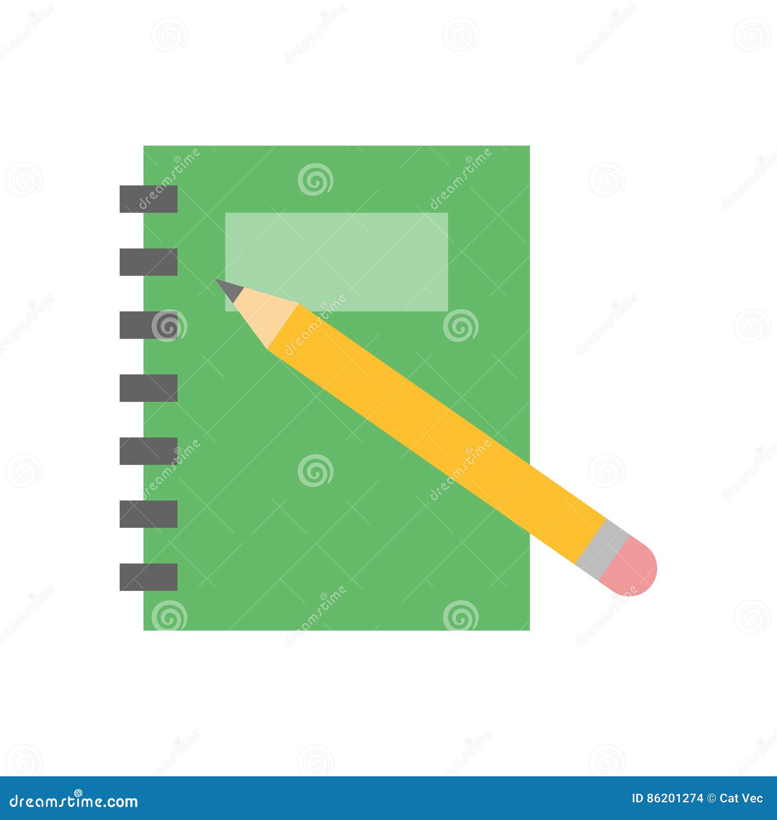 Planner Notebook Vector Illustration. Stock Vector - Illustration of ...