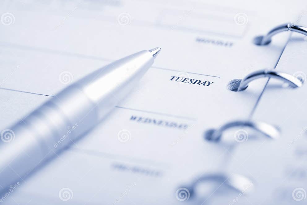 Planner and pen stock photo. Image of marketing, busy - 6732496