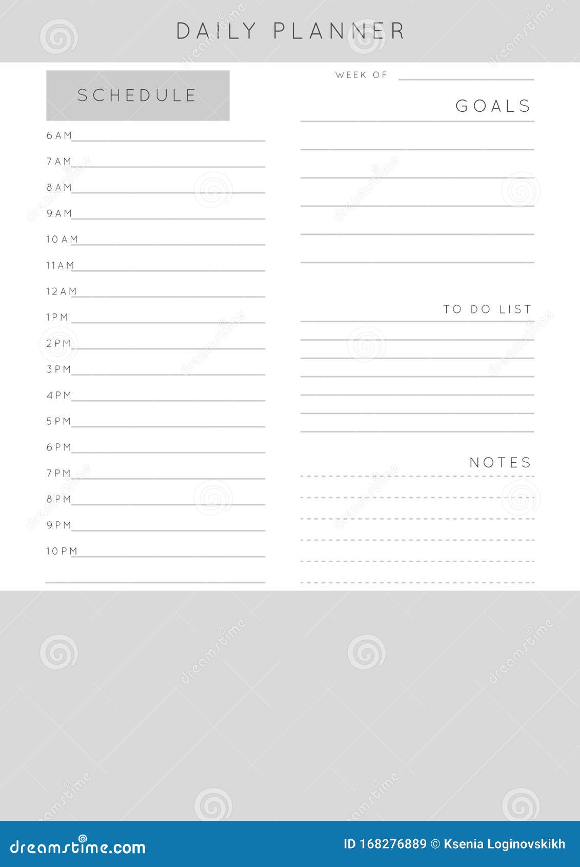 Planner sheet vector stock illustration. Illustration of monochrome ...
