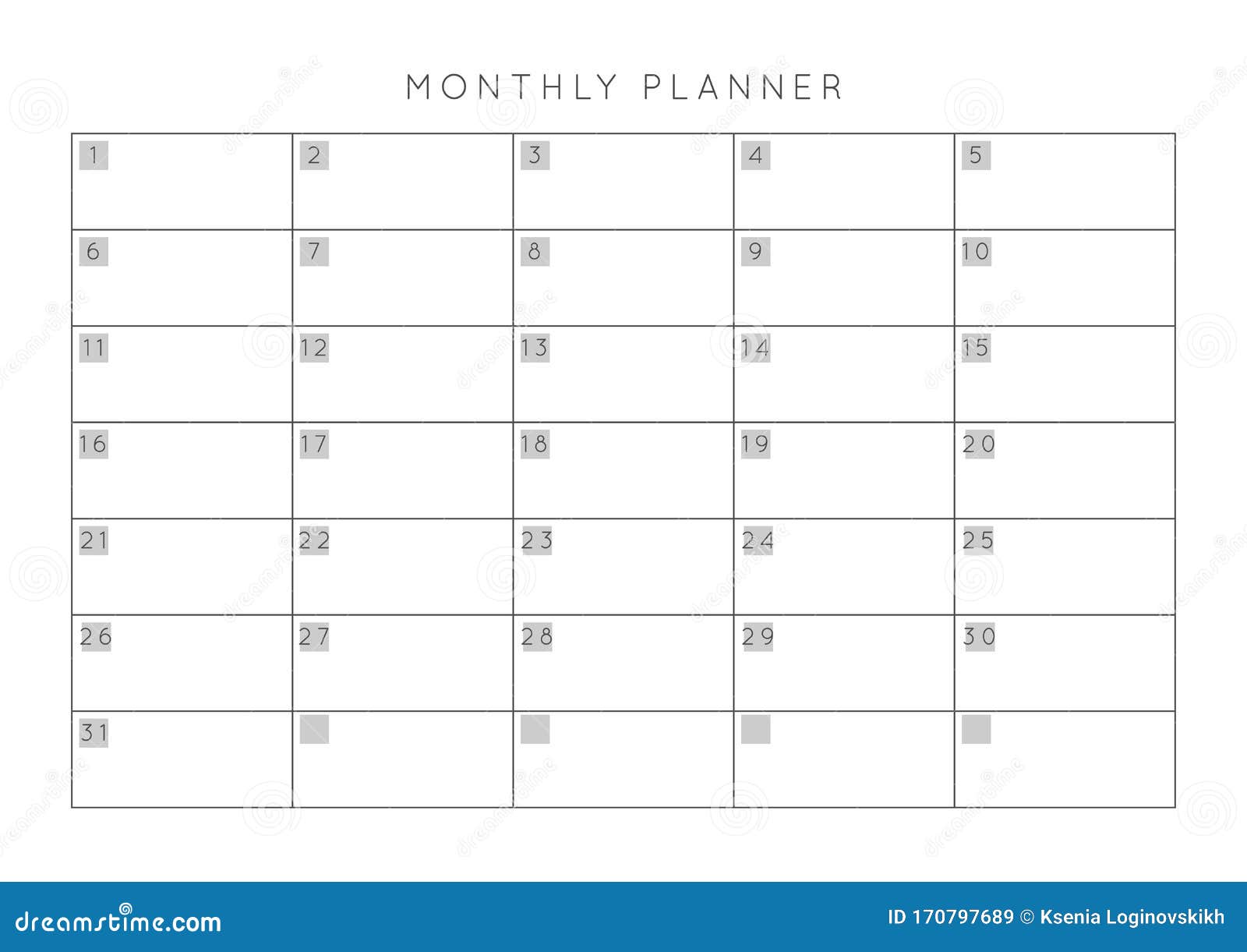 Planner sheet vector stock illustration. Illustration of plan - 170797689