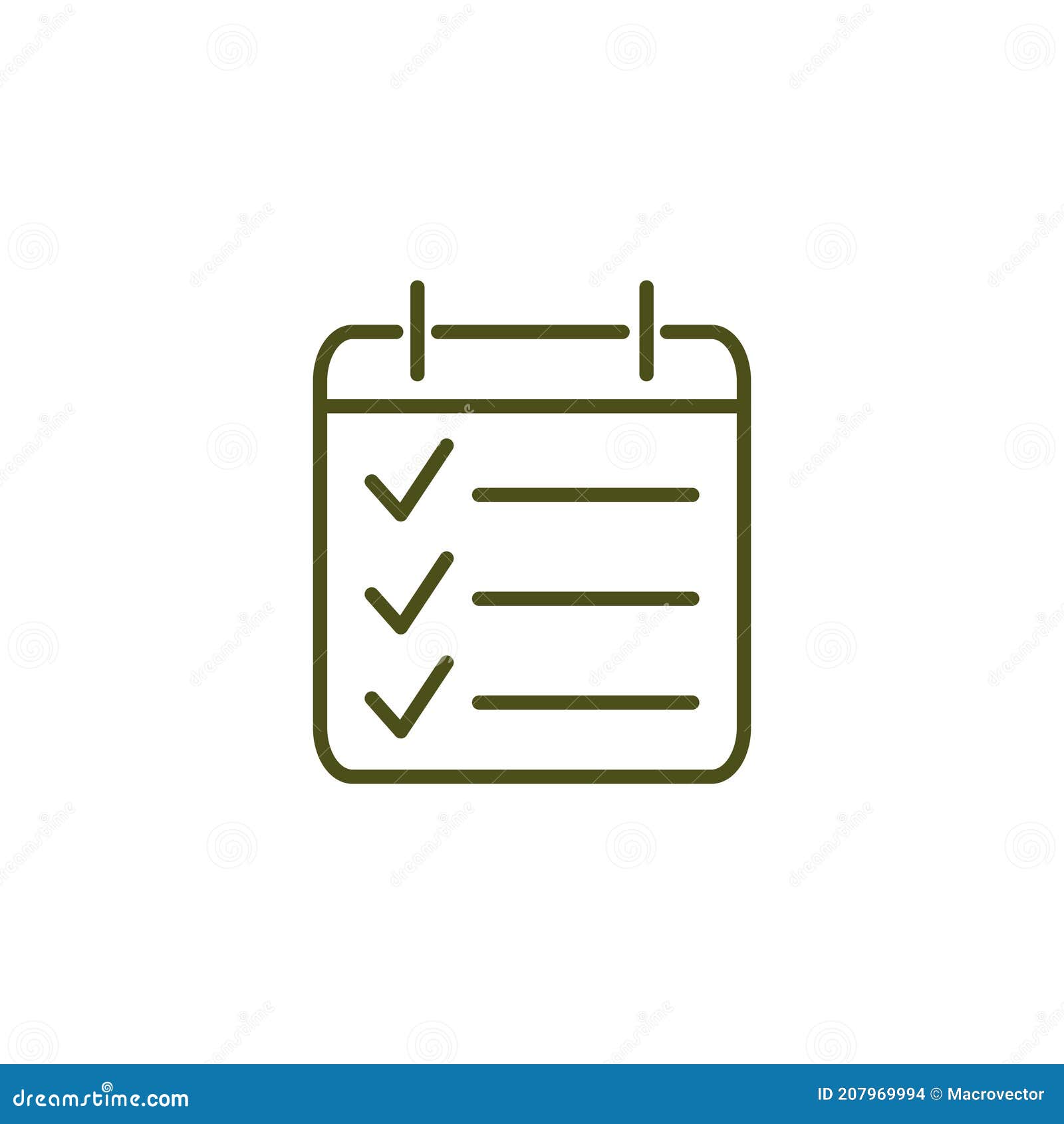 Planner Simple Icon stock illustration. Illustration of design - 207969994