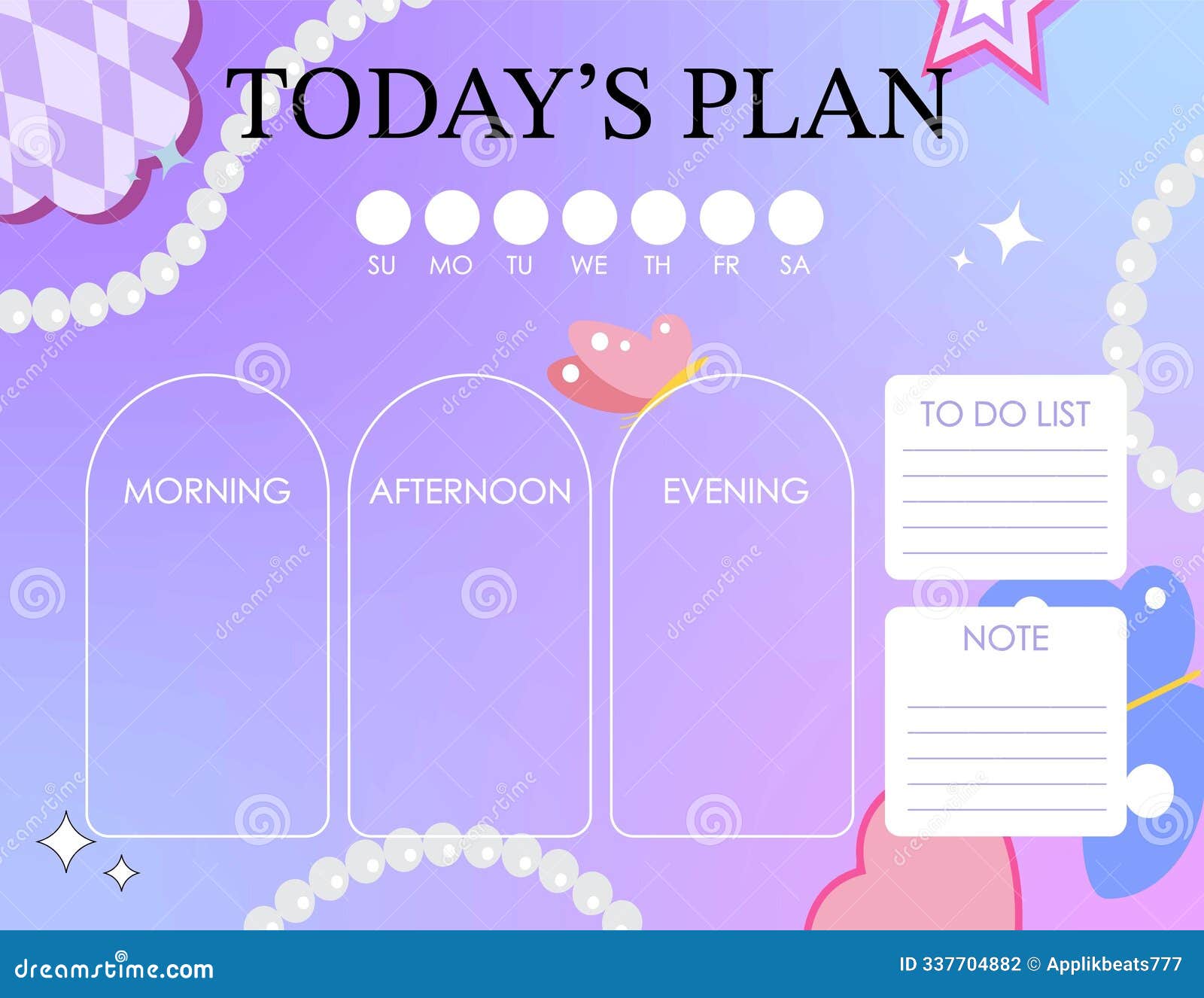 Daily Planner. Start on Morning with Gradient Style that Use for ...