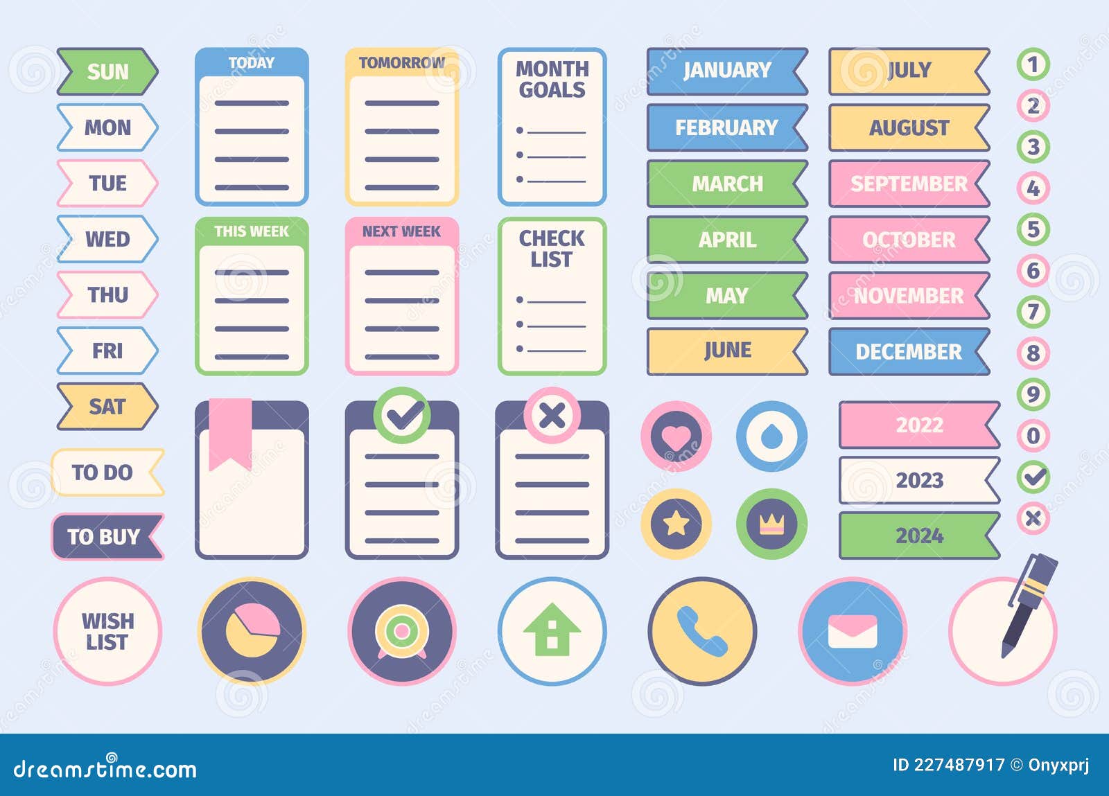 Organizing Business Plans And Schedules With Colorful Sticky Notes ...