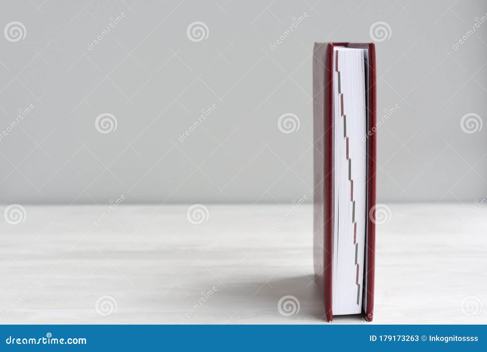 Daily Planner on Table on Neutral Gray Background Stock Image - Image ...