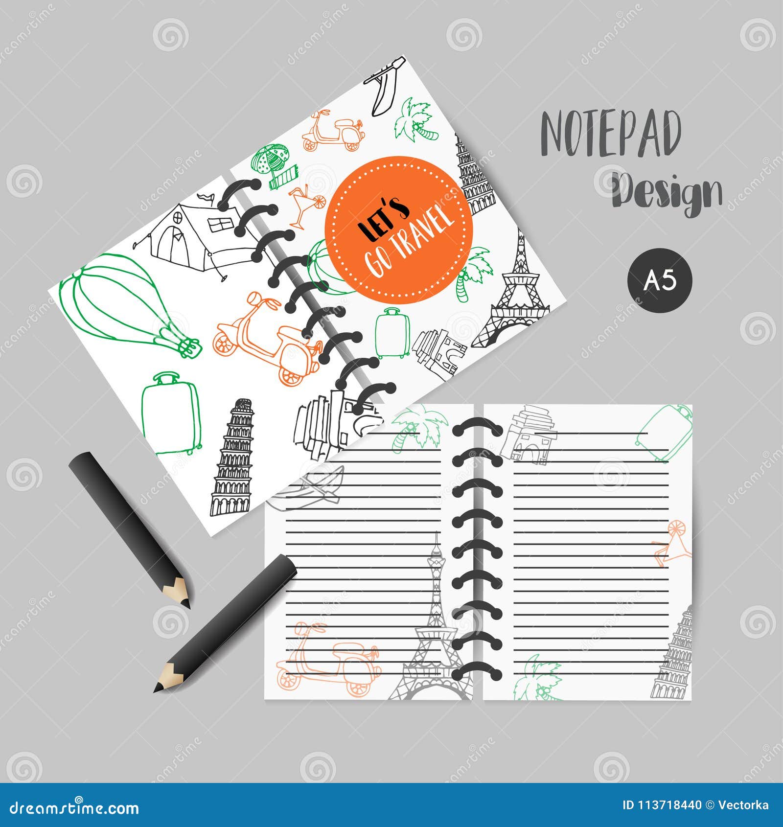 Planner Template. Printables With Tarvel Elements. Eiffel Tower Design ...