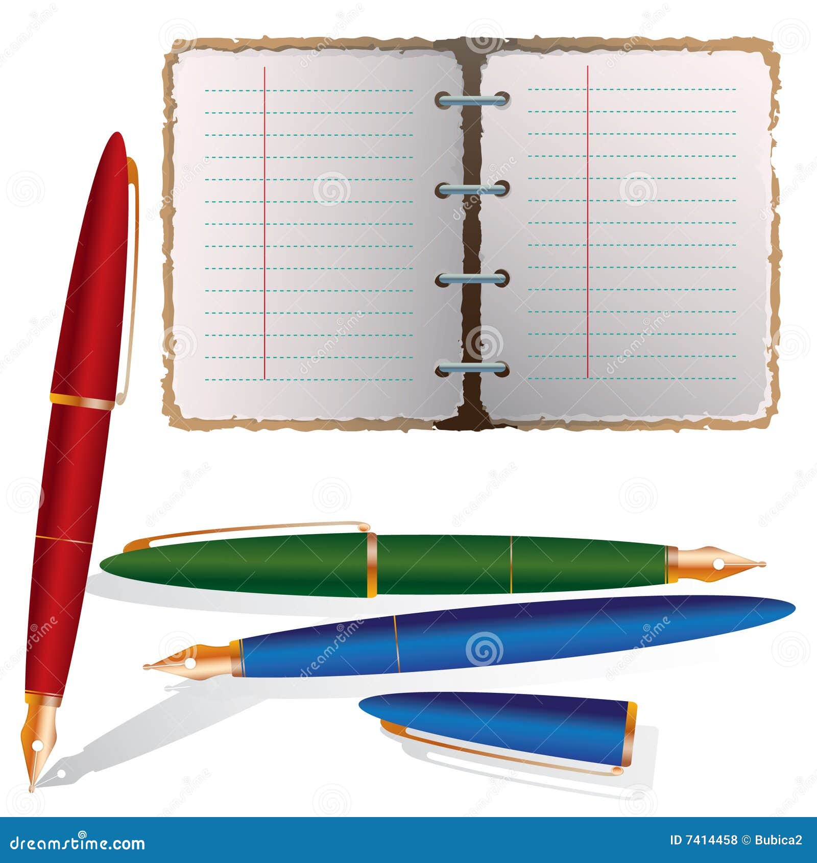 Three Pens Of Different Lengths Royalty-Free Stock Photo ...