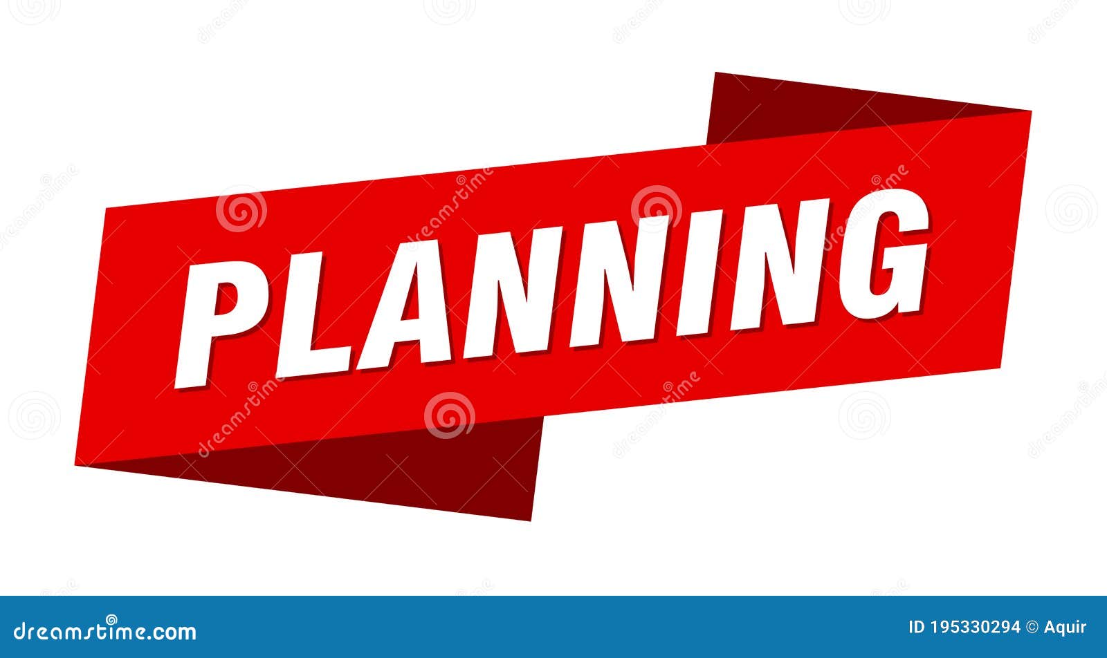 Planning Banner Template. Ribbon Label Sign. Sticker Stock Vector ...