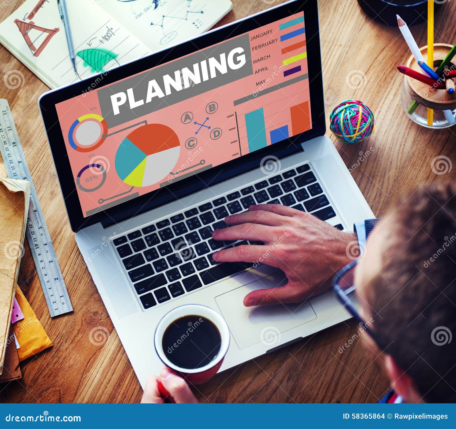 Planning Bar Graph Data Development Plan Strategy Concept Stock Photo ...