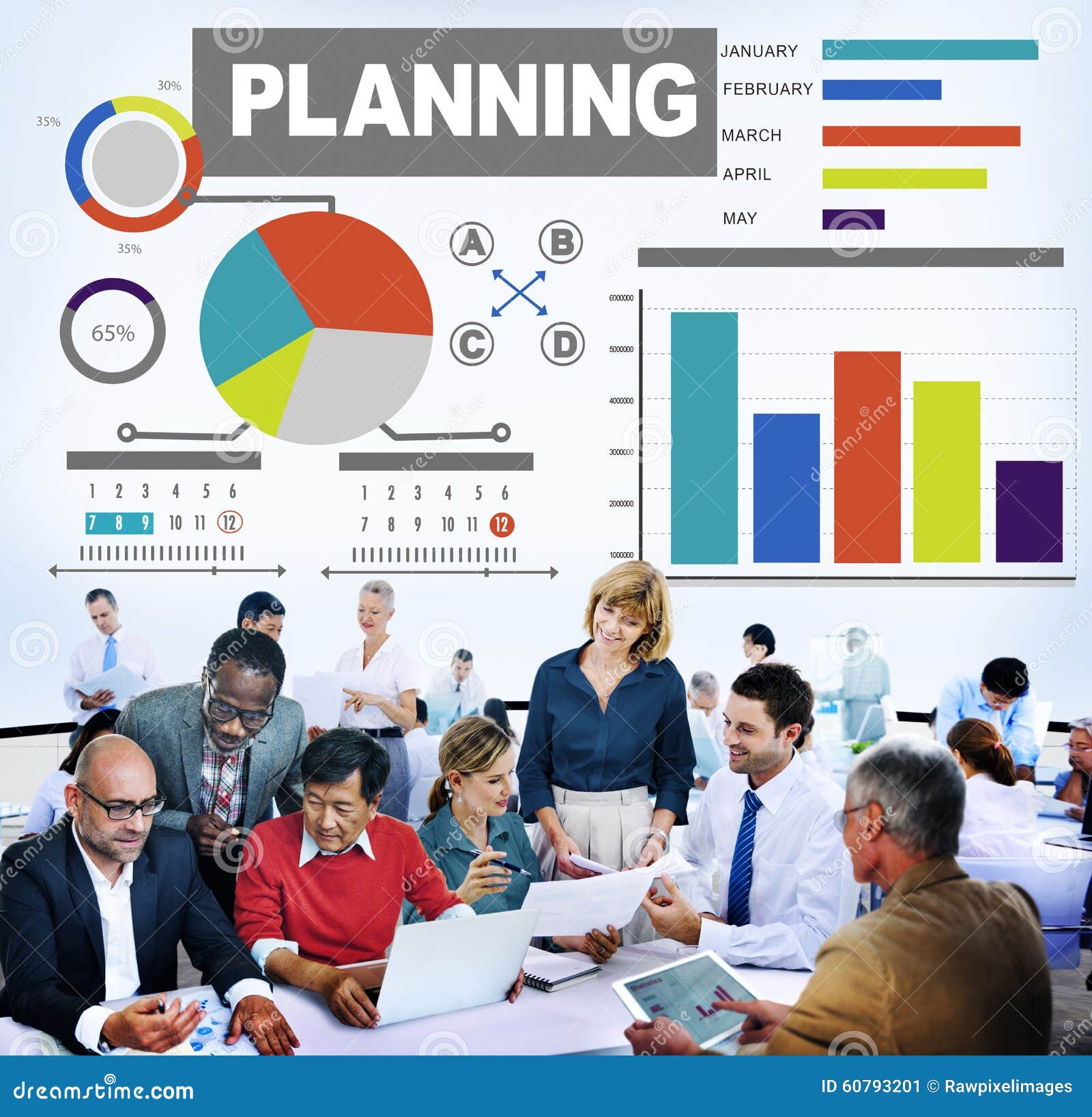 Planning Bar Graph Data Development Plan Strategy Concept Stock Image ...