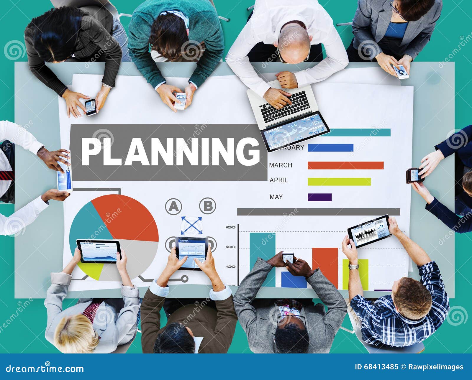 Planning Bar Graph Data Development Plan Strategy Concept Stock Image ...