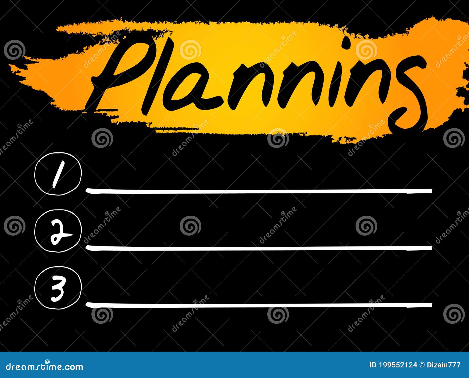Planning Blank List Concept Stock Illustration - Illustration of ...